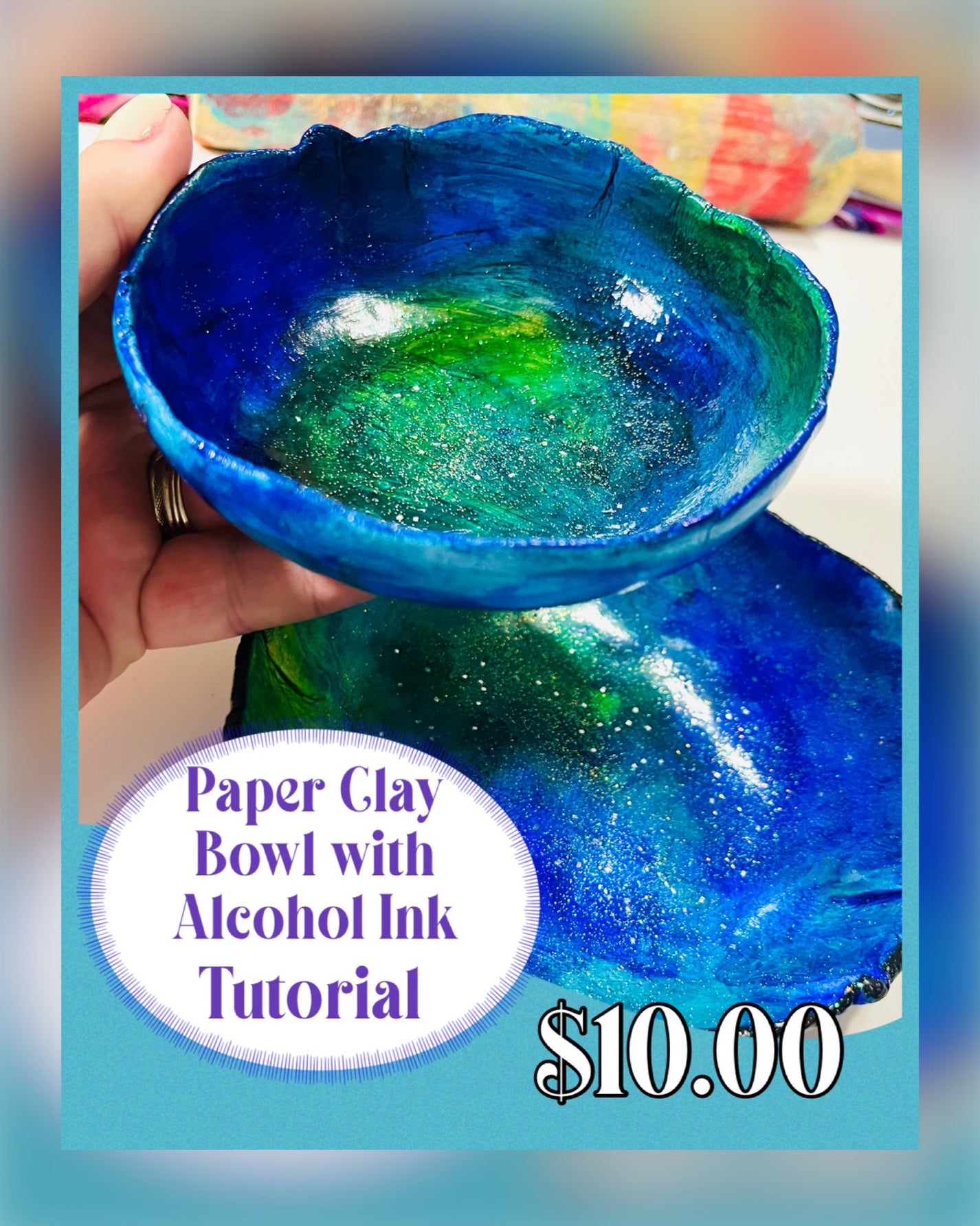 Paper Clay Bowl With Alcohol Ink Tutorial – Robin Mead Designs